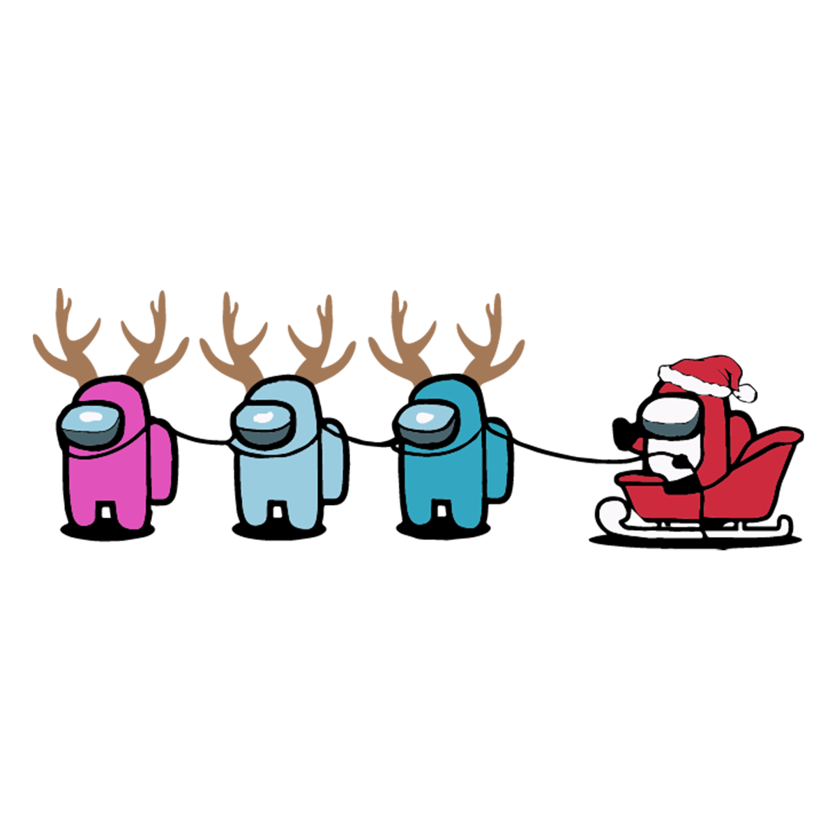 Among Us Santa Sleigh Svg, Christmas Svg, Xmas Svg | Inspire Uplift