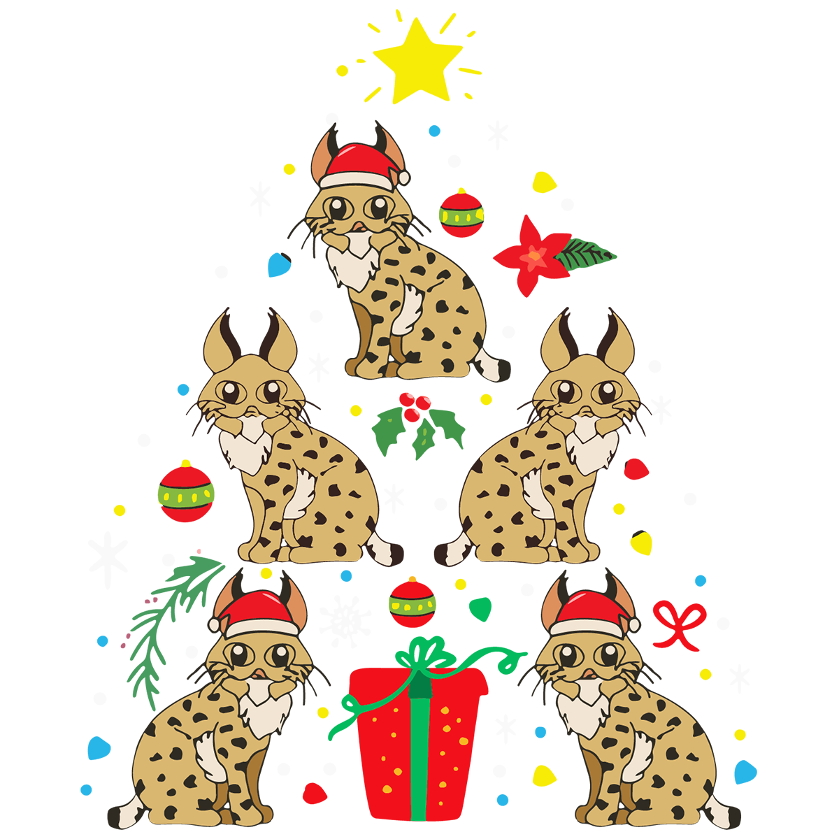 Bobcat Christmas Tree Svg, Christmas Svg, Xmas Svg | Inspire Uplift