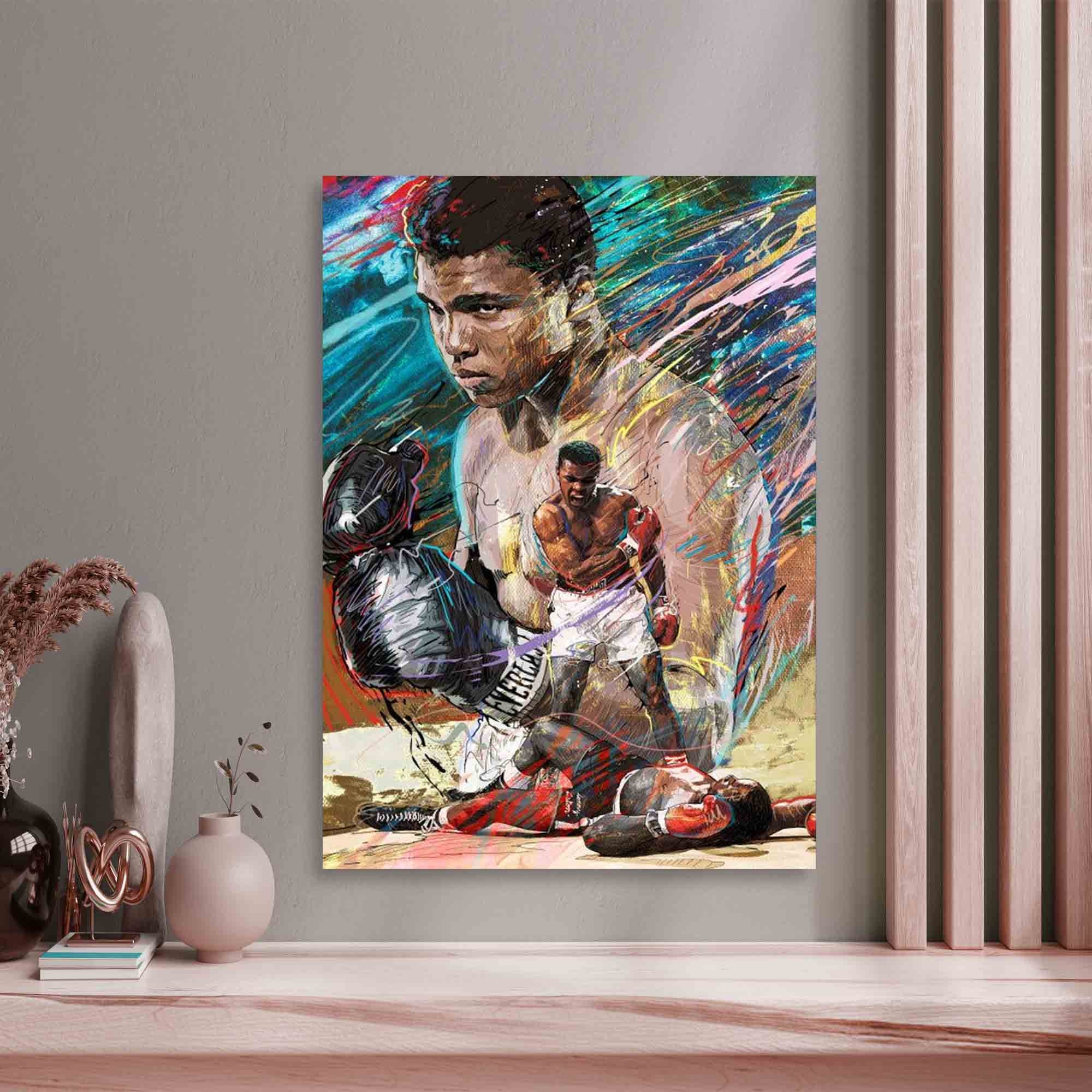 Muhammad Ali vs Liston Portrait Poster Canvas Wall Art, Muha | Inspire ...