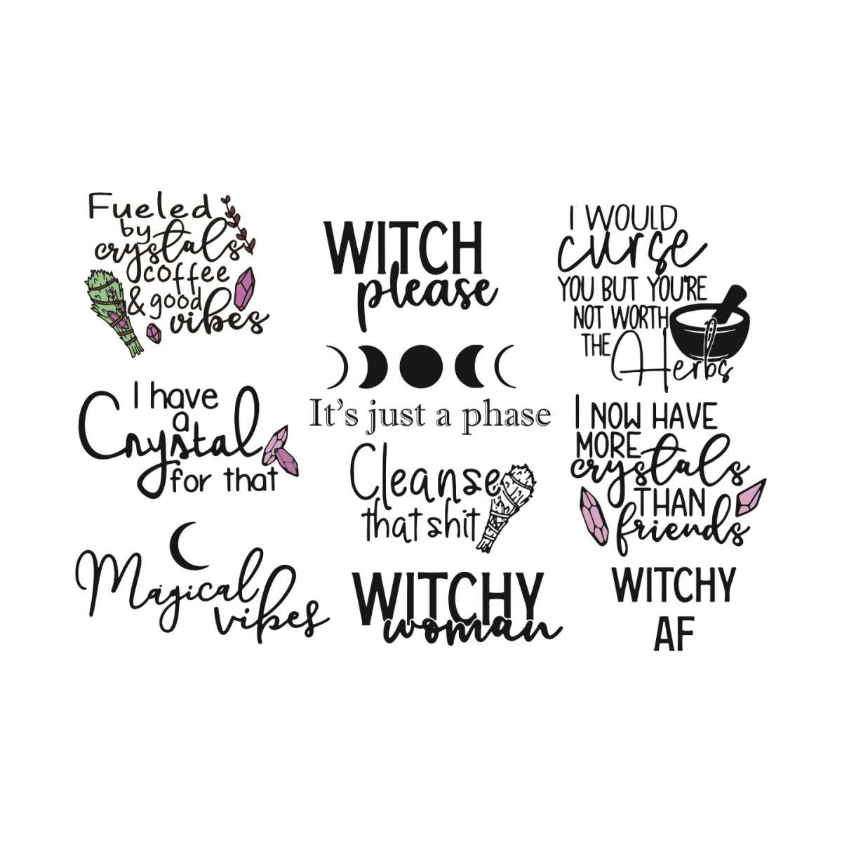 Witch And Crystal Svg Bundle, Trending Svg, Witch Svg, Witch - Inspire ...