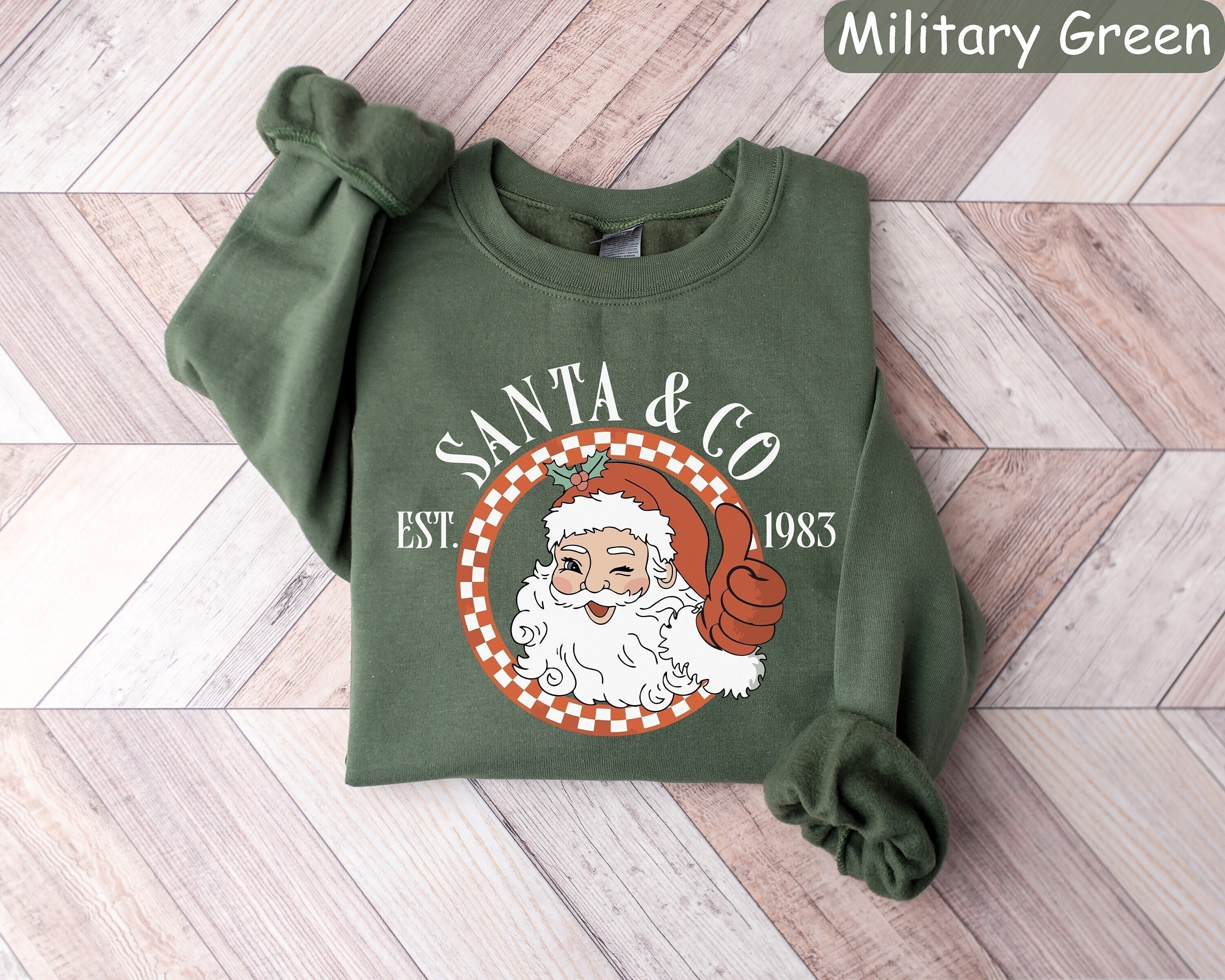 Retro Santa Sweatshirt, Vintage Santa Sweatshirt, Christmas | Inspire ...
