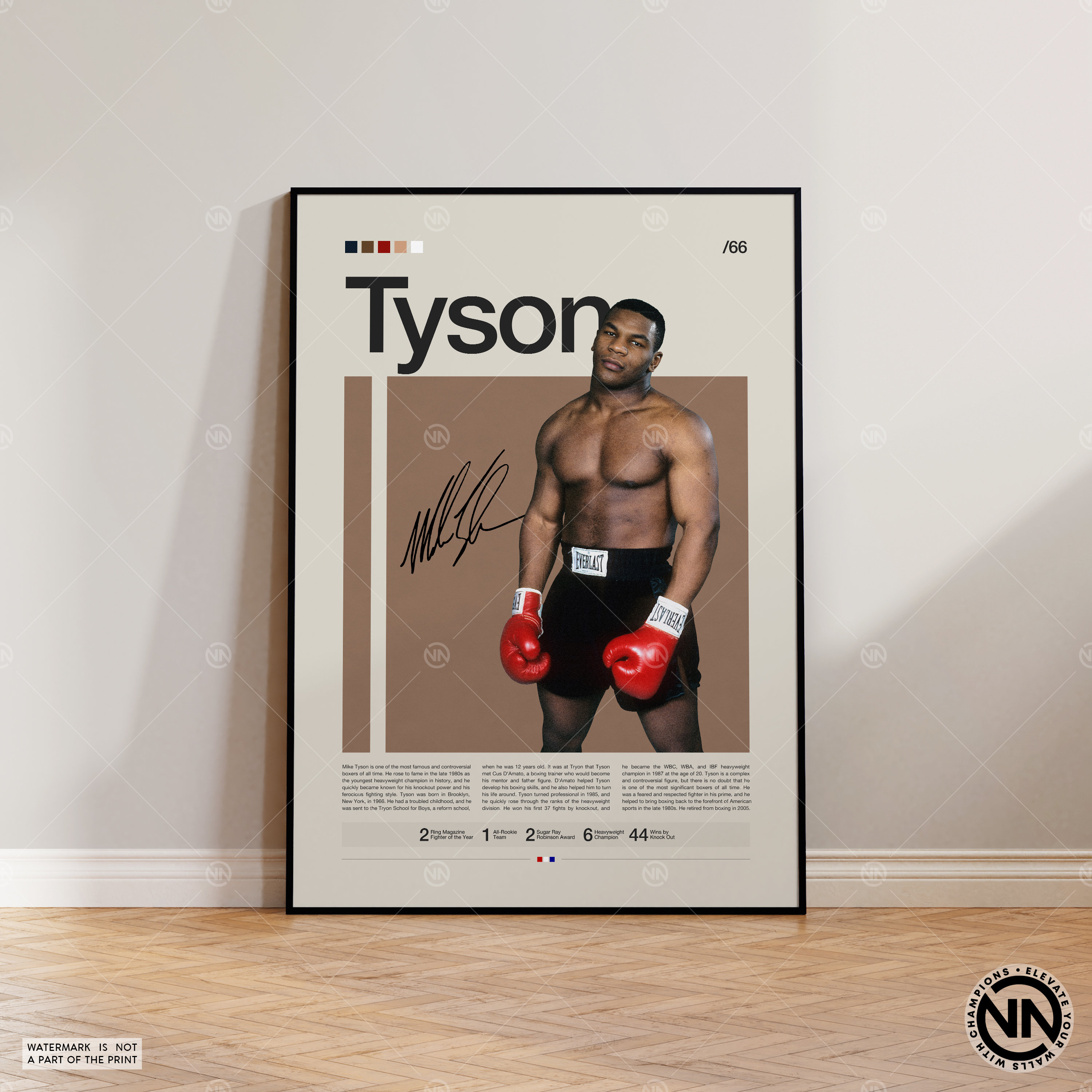 Mike Tyson Poster, Boxing Poster, Sports Poster, Boxing Wall - Inspire ...