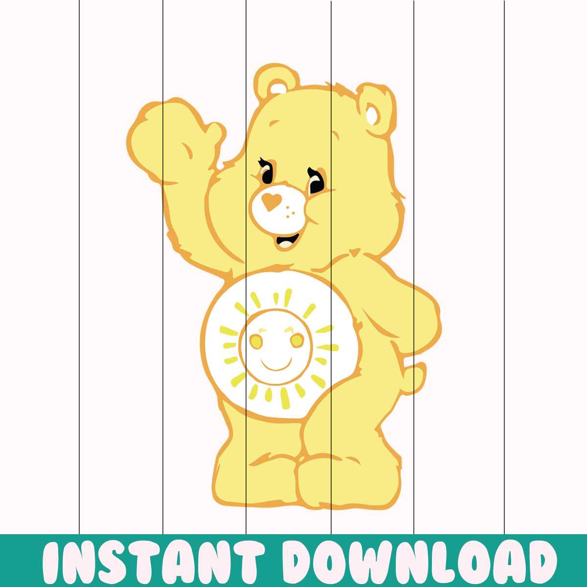 Cheer Care Bear PNG Digital Download, Funshine Bear, Care be | Inspire ...