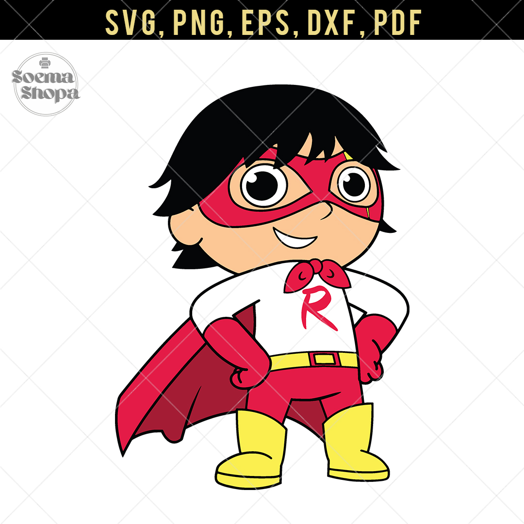 Ryan Play World Hero SVG, PNG, PDF, DXF Cutting, Printable, | Inspire ...