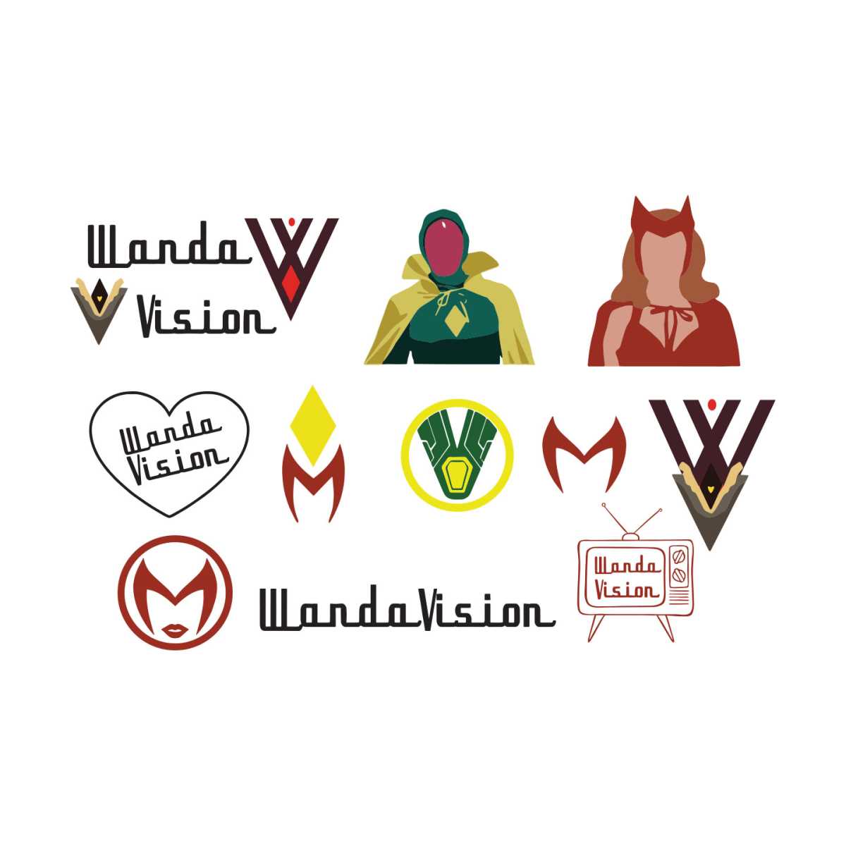 Wanda Vision Svg Bundle, Trending Svg, Wanda Vision Svg, Wan - Inspire ...