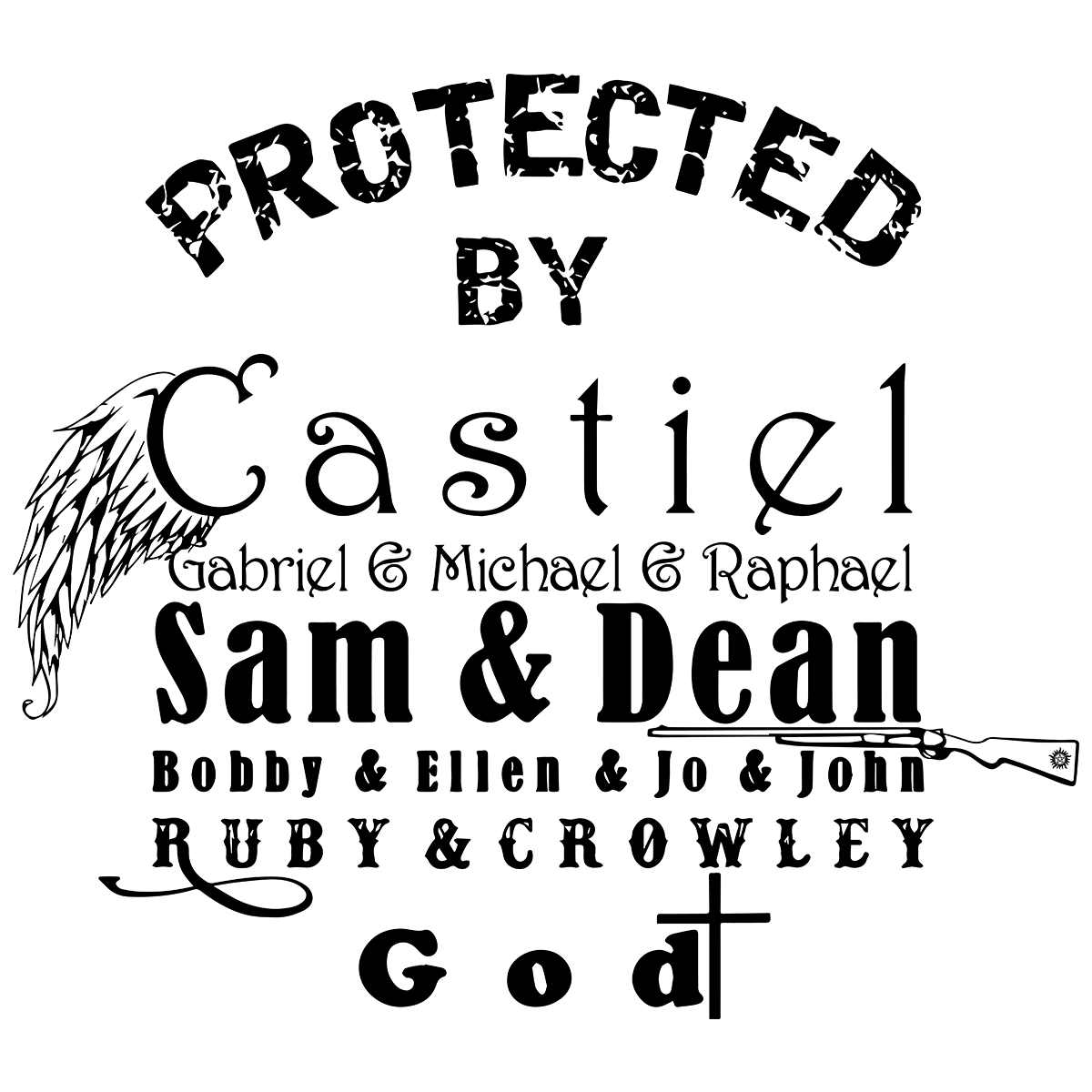 Protected By Castiel Supernatural Svg, Supernatural Svg, Sup | Inspire ...