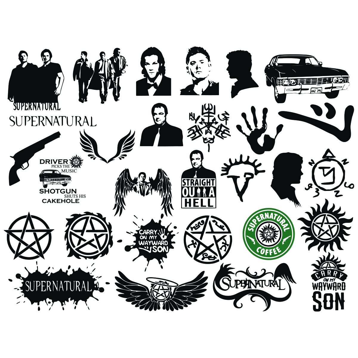 Supernatural Svg, Supernatural logo Svg, Dean & Sam Winchest - Inspire ...