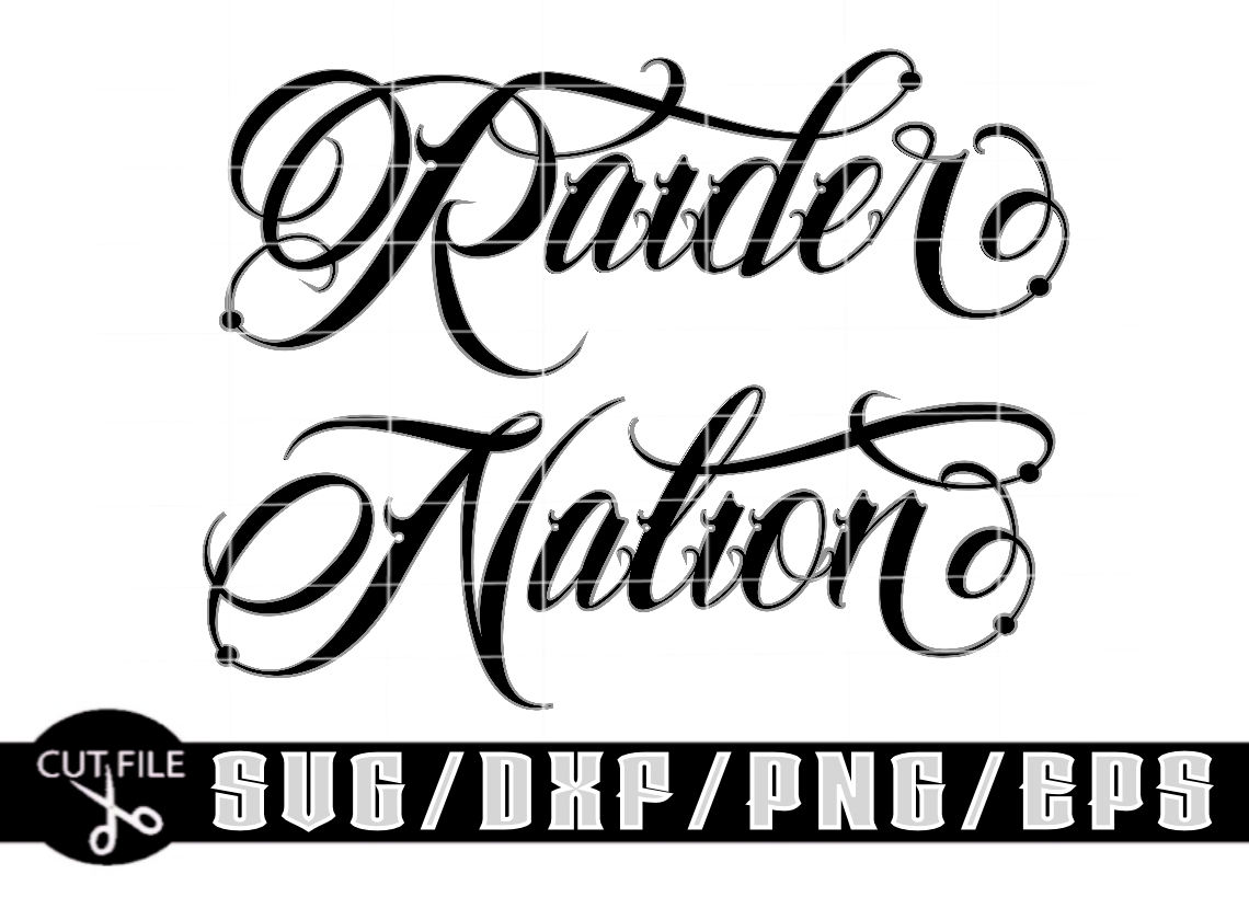 Raider Nation in Script Letters-Layered Digital Downloads f - Inspire ...