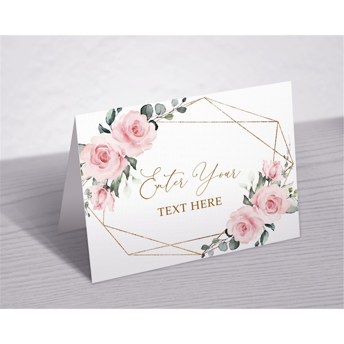 Blush Pink Flowers Buffet Card Editable Printable Food Labe - Inspire ...