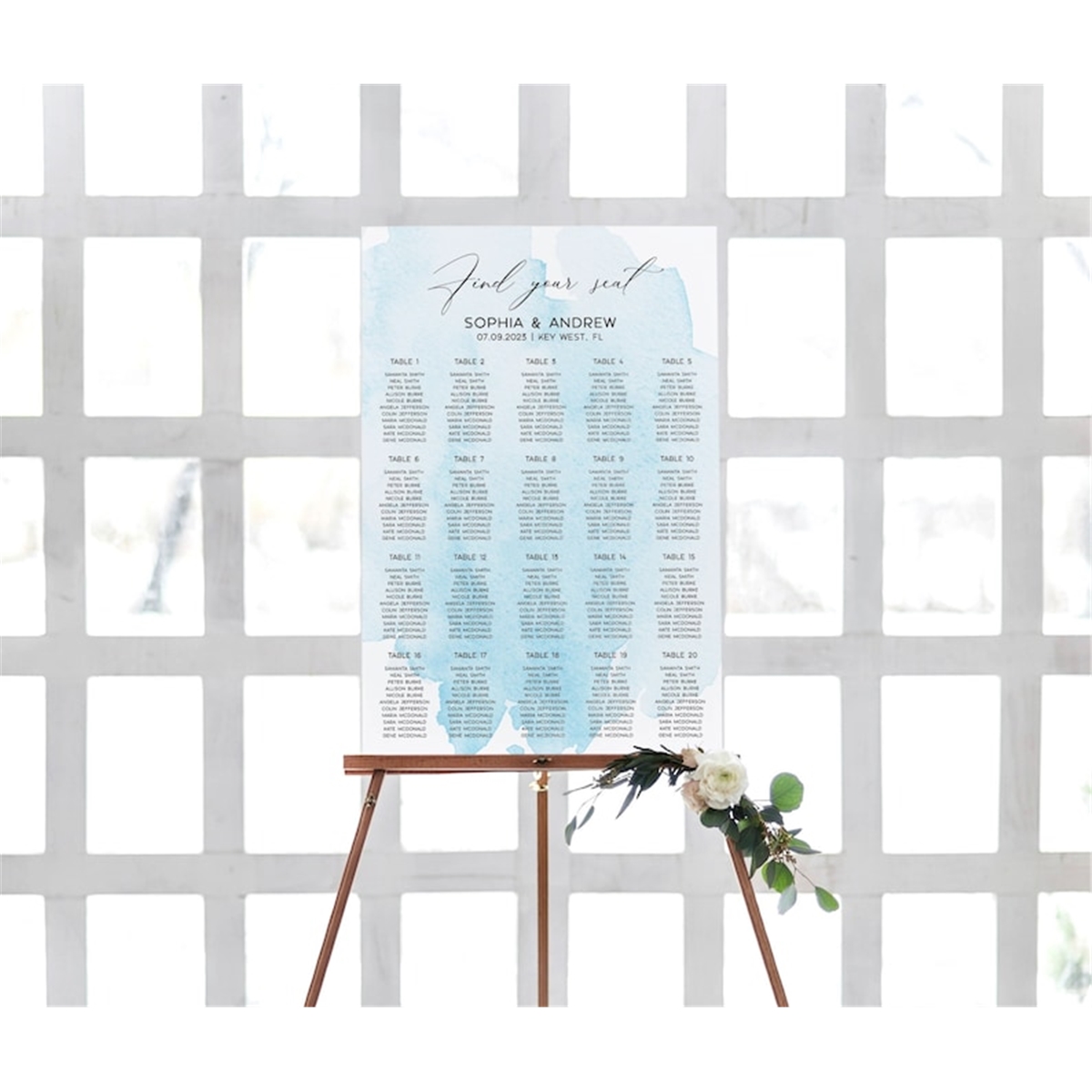 Minimalist Wedding Seating Chart, EDITABLE Template, Modern | Inspire ...