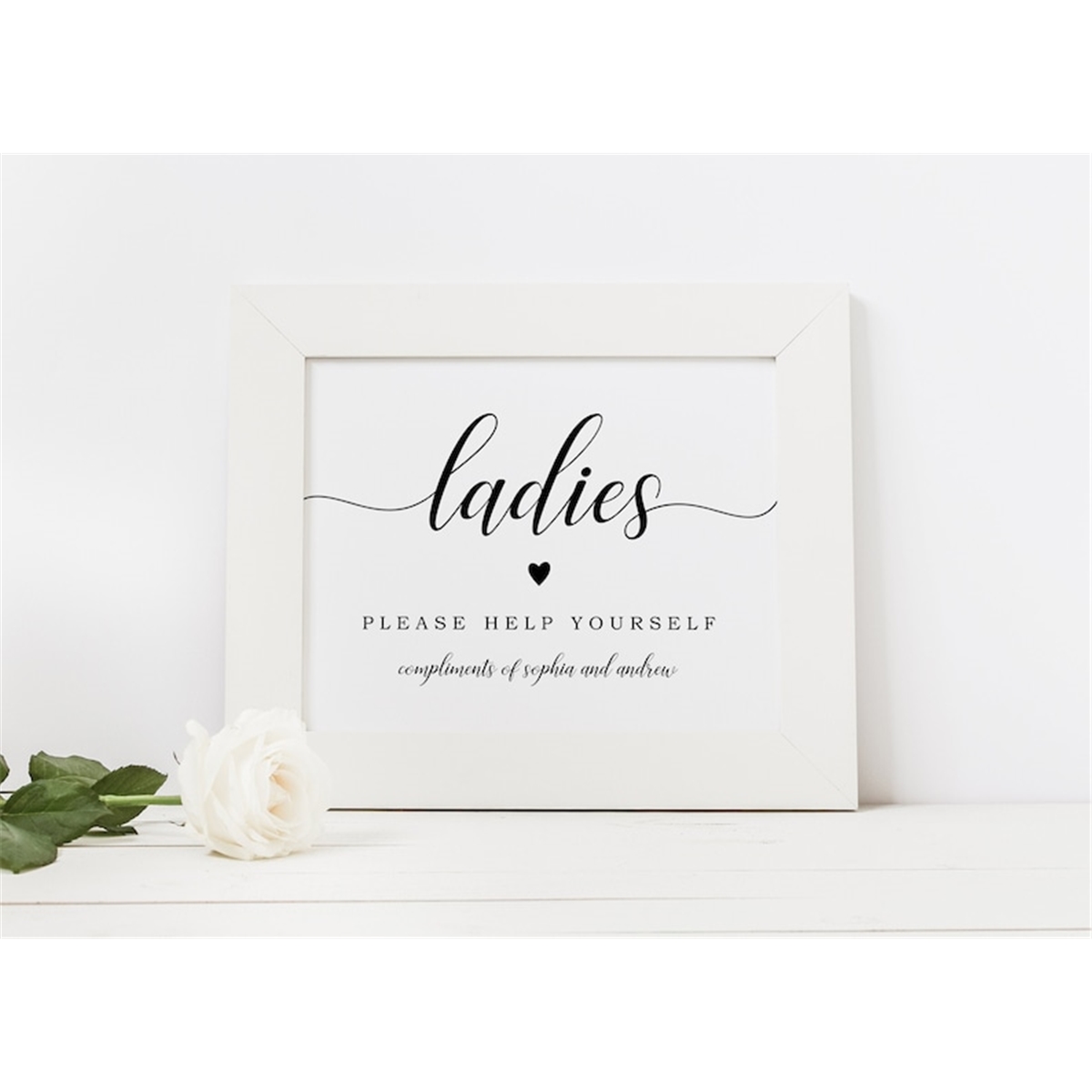 Wedding Bathroom Sign, EDITABLE, Calligraphy Ladies Bathroom - Inspire ...