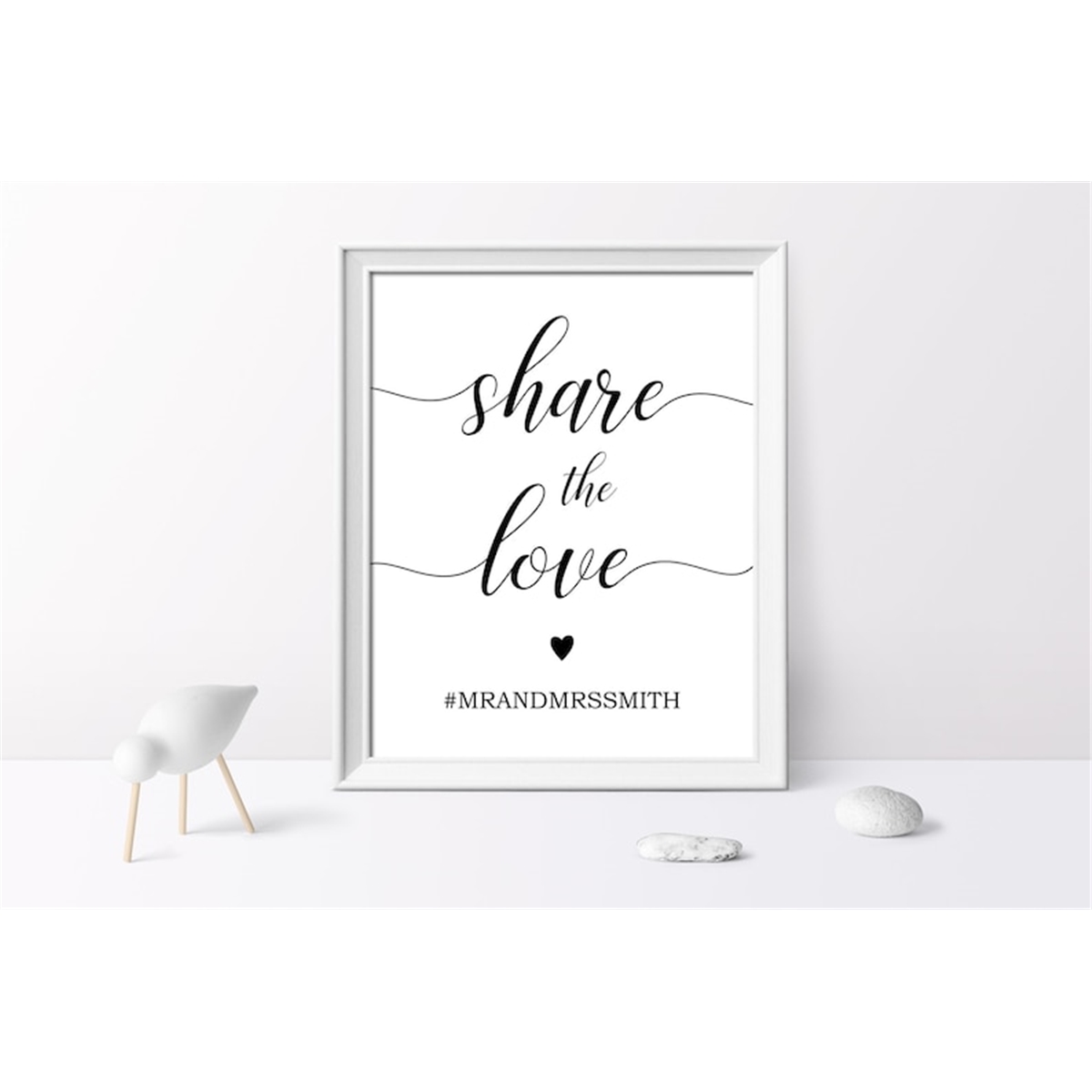 Wedding Share the Love Sign, EDITABLE, Calligraphy Hashtag S | Inspire ...