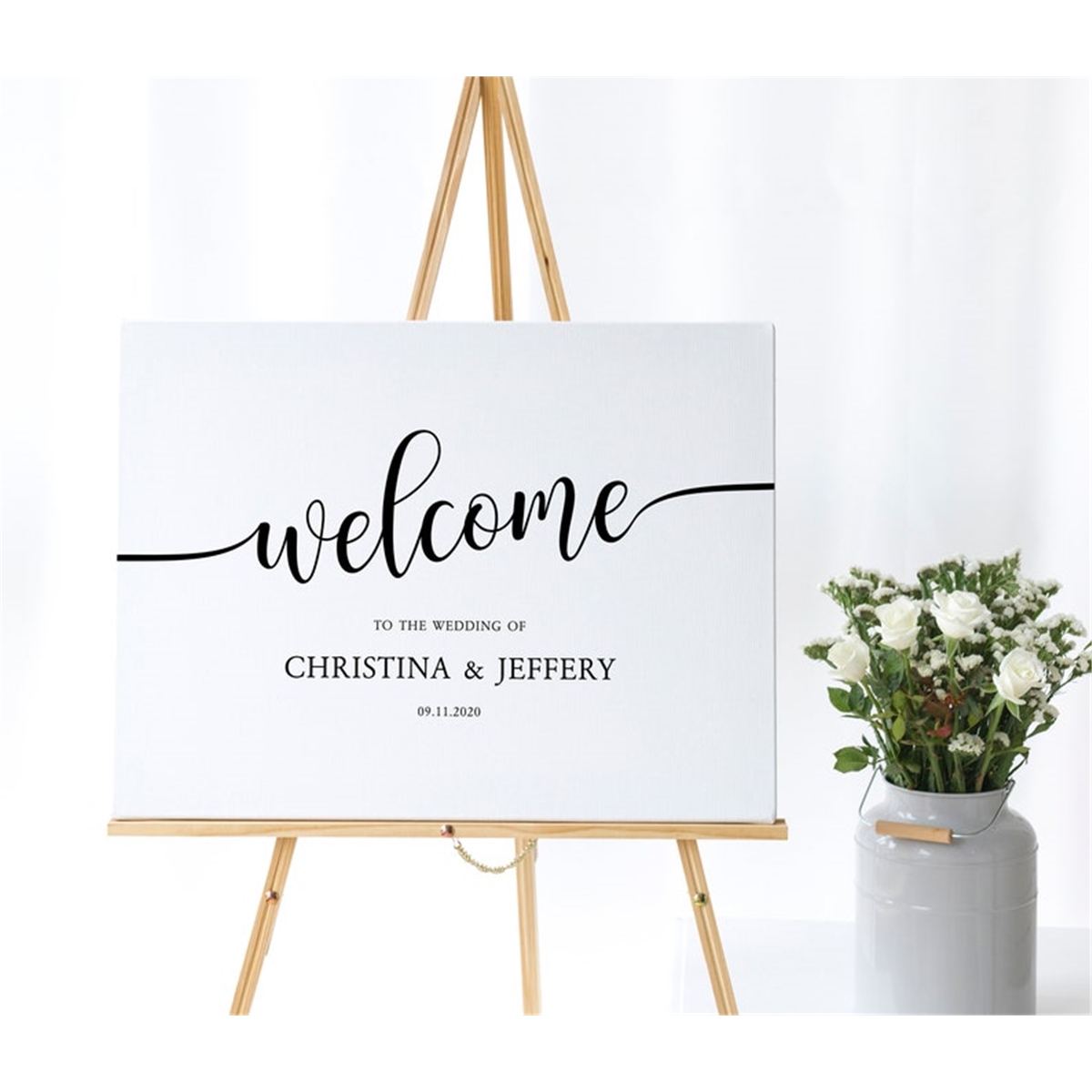 EDITABLE Wedding Welcome Sign, Printable Script Welcome Post | Inspire ...