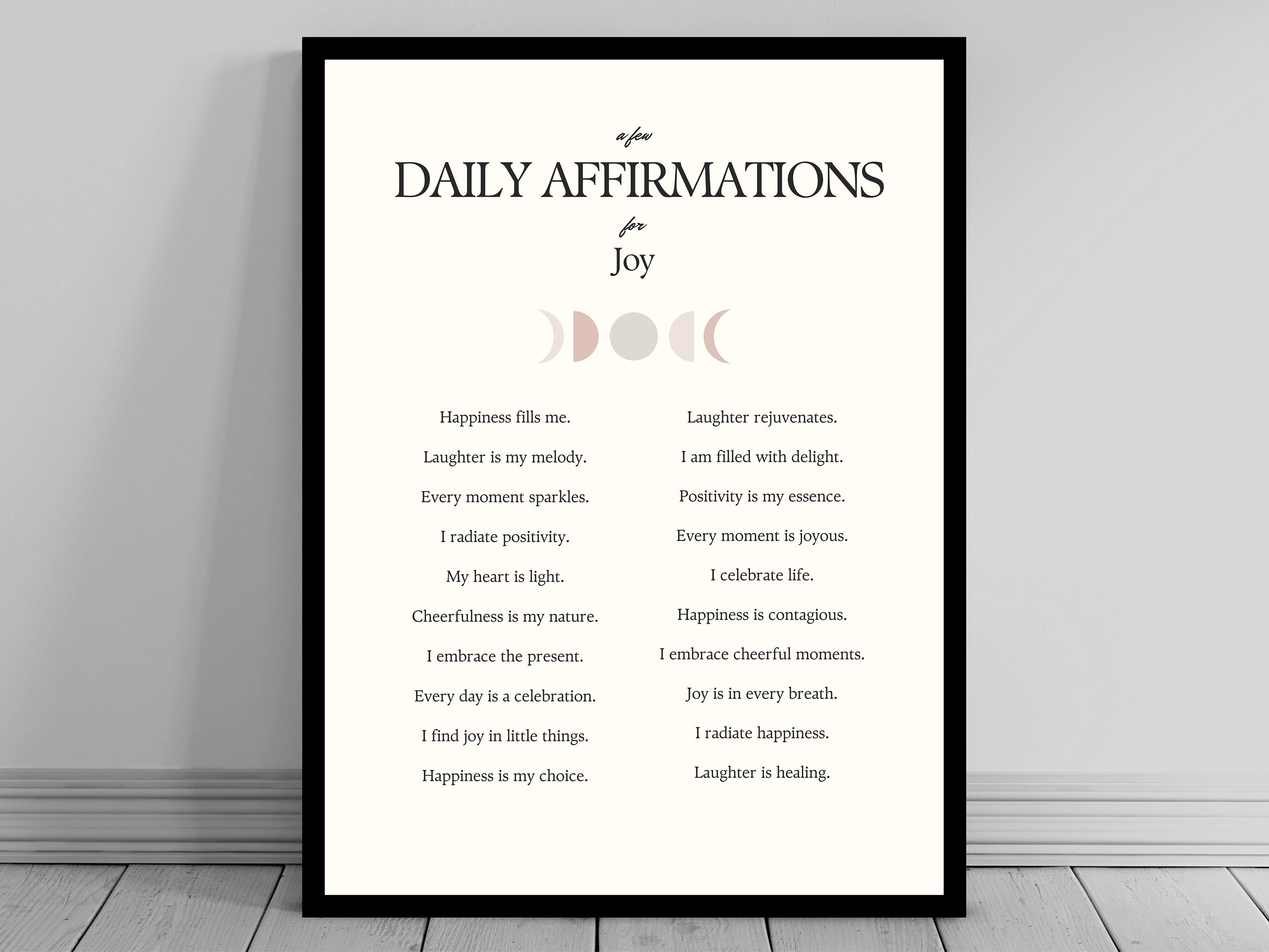 Affirmation Wall Art for Joy Self Love Positive Affirmation | Inspire ...