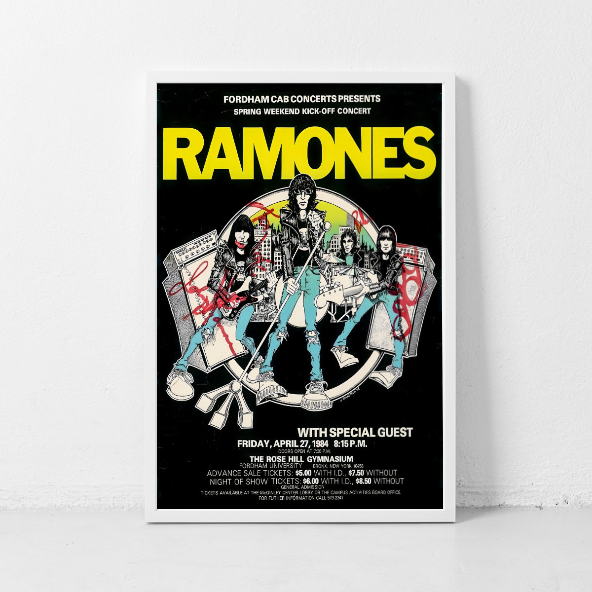 The Ramones Music Gig Concert Poster Classic Retro Rock Vint | Inspire ...