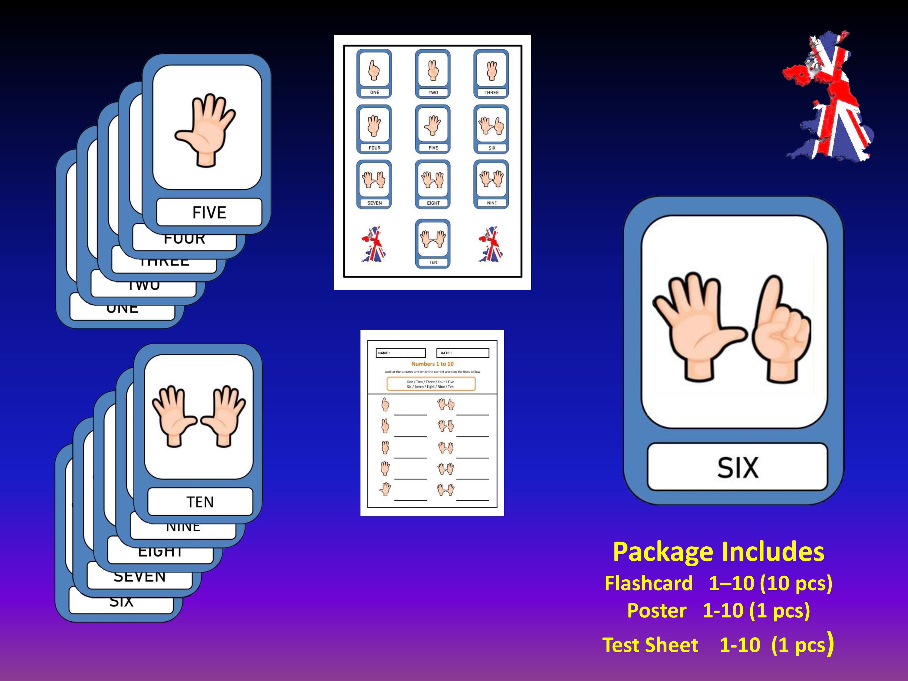 Flash Cards Numbers 1-10-2 | Inspire Uplift