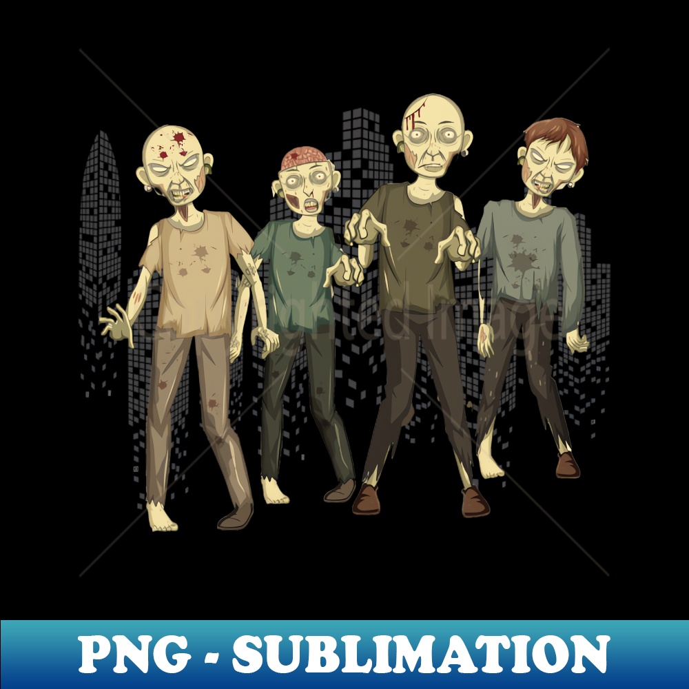 Spooky zombies walking - Unique Sublimation PNG Download - P | Inspire Uplift