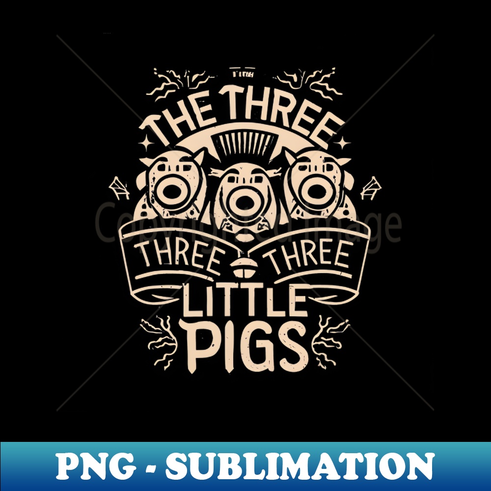 three little pig retro - PNG Sublimation Digital Download - - Inspire ...
