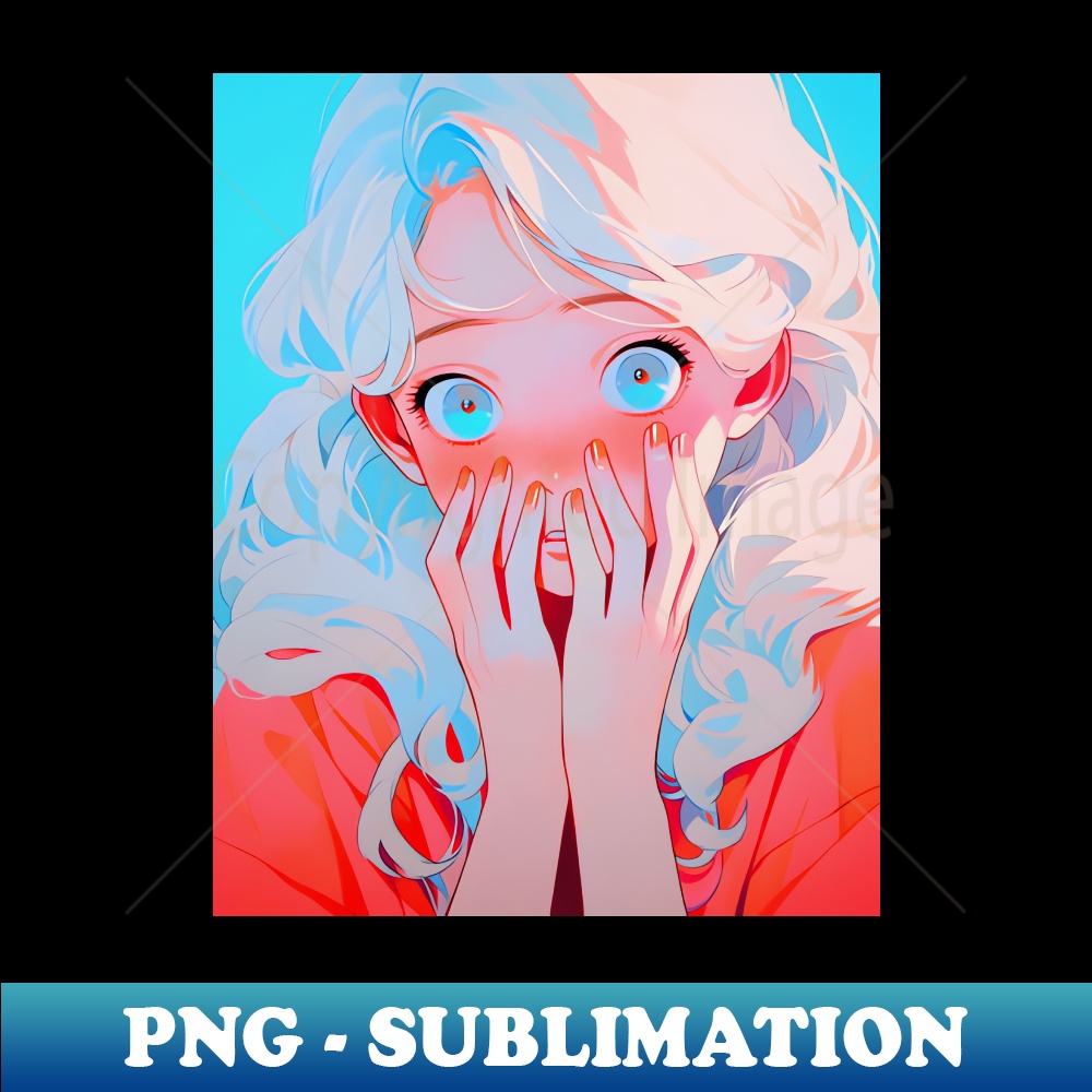 Cute Timid Anime Girl - Creative Sublimation PNG Download - | Inspire ...