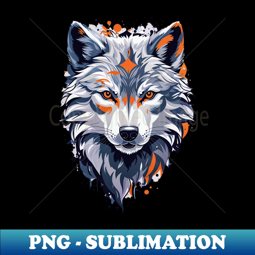 Gray Wolf AI Art - PNG Transparent Sublimation File - Enhanc | Inspire ...