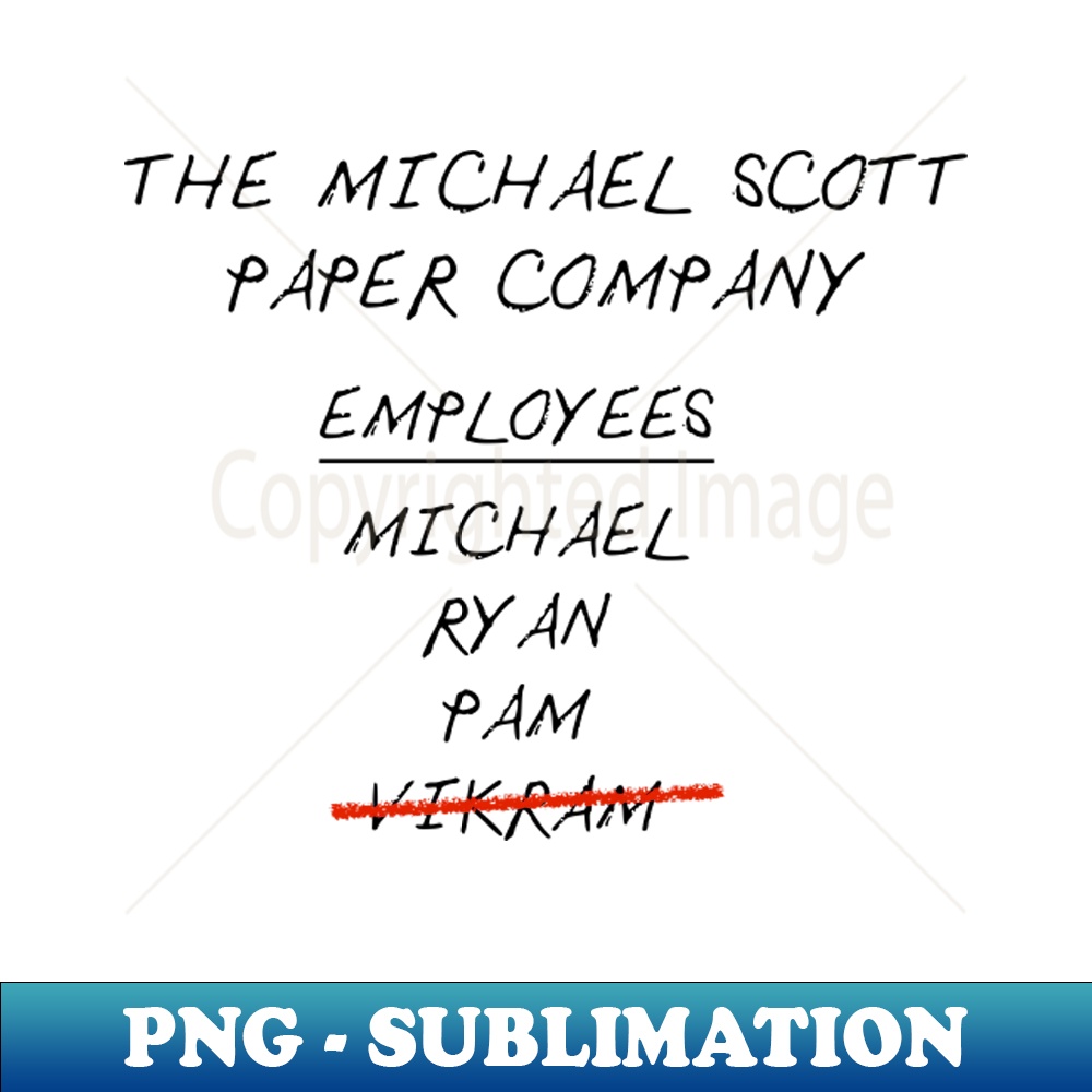 The Michael Scott Paper Company - Signature Sublimation PNG | Inspire ...