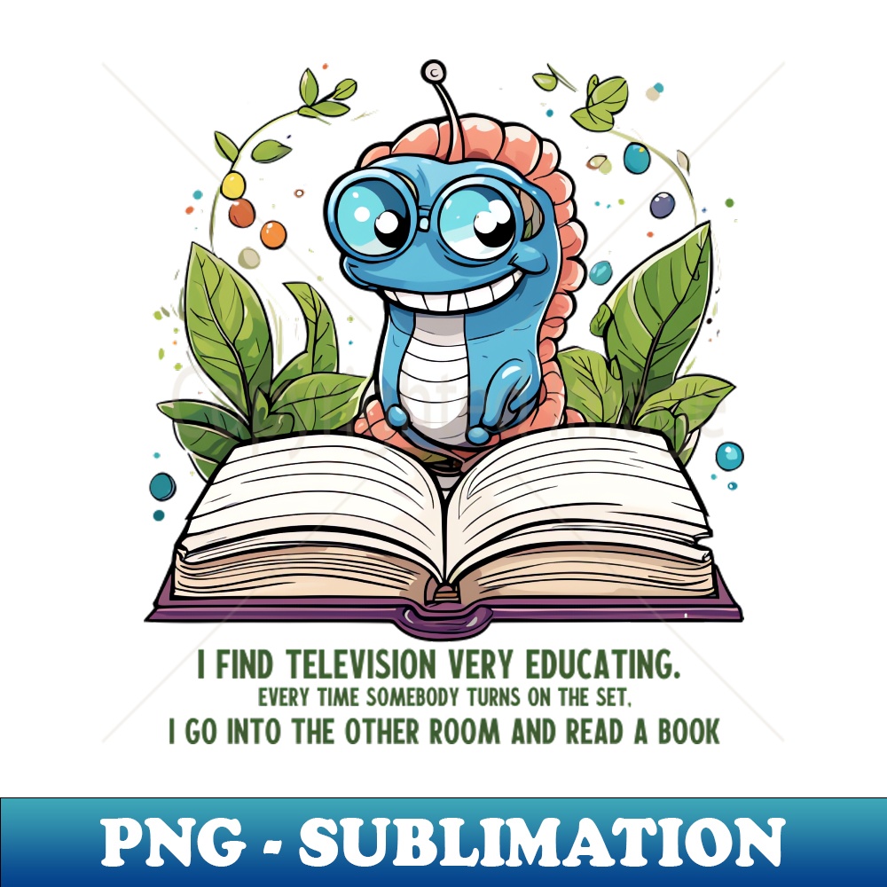 Bookworm - PNG Transparent Sublimation File - Boost Your Suc - Inspire ...