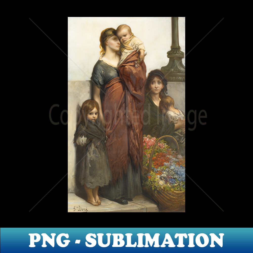 Flower Sellers of London by Gustave Dore - Instant Sublimati | Inspire ...