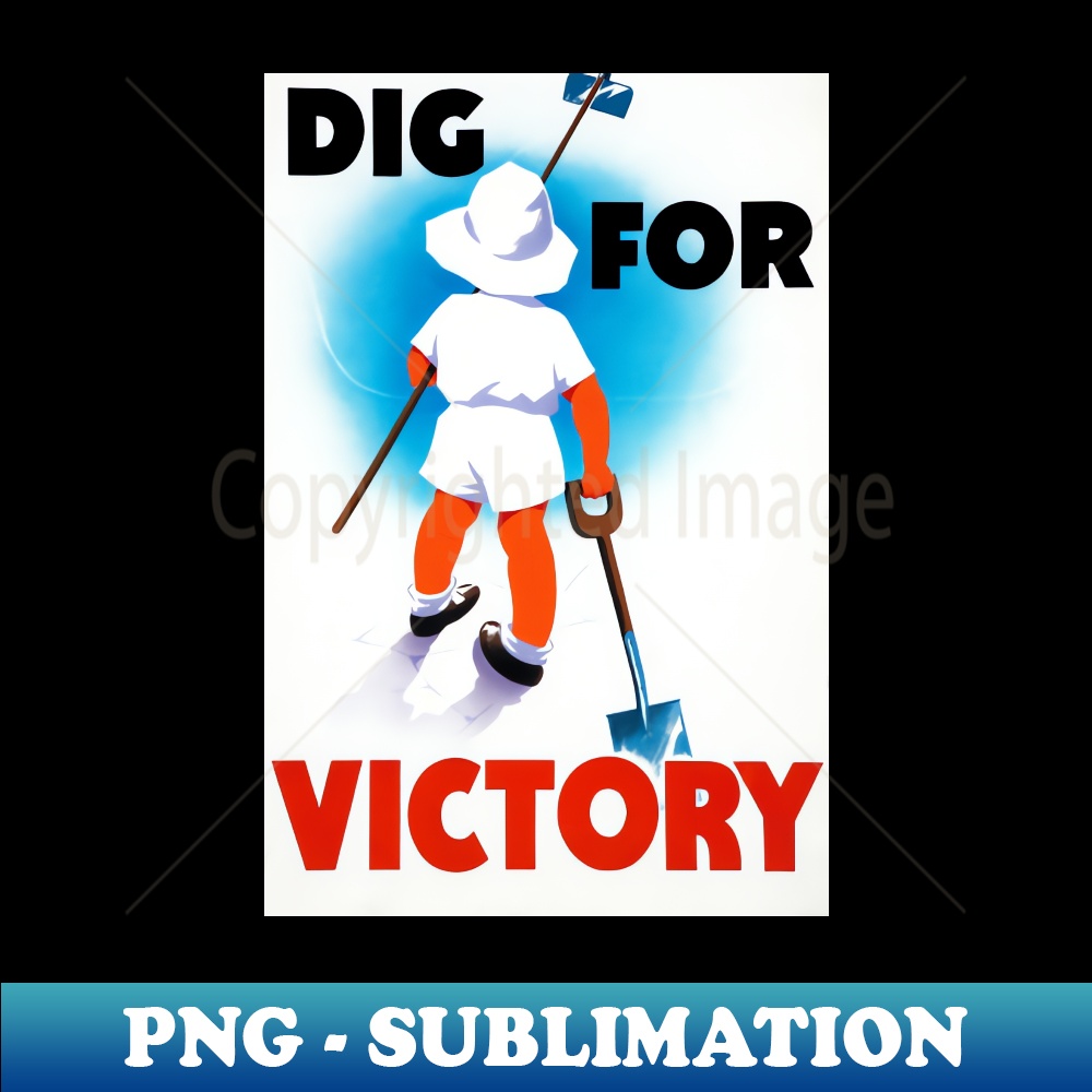 Dig For Victory Propaganda Print With Child and Shovels - PN | Inspire ...