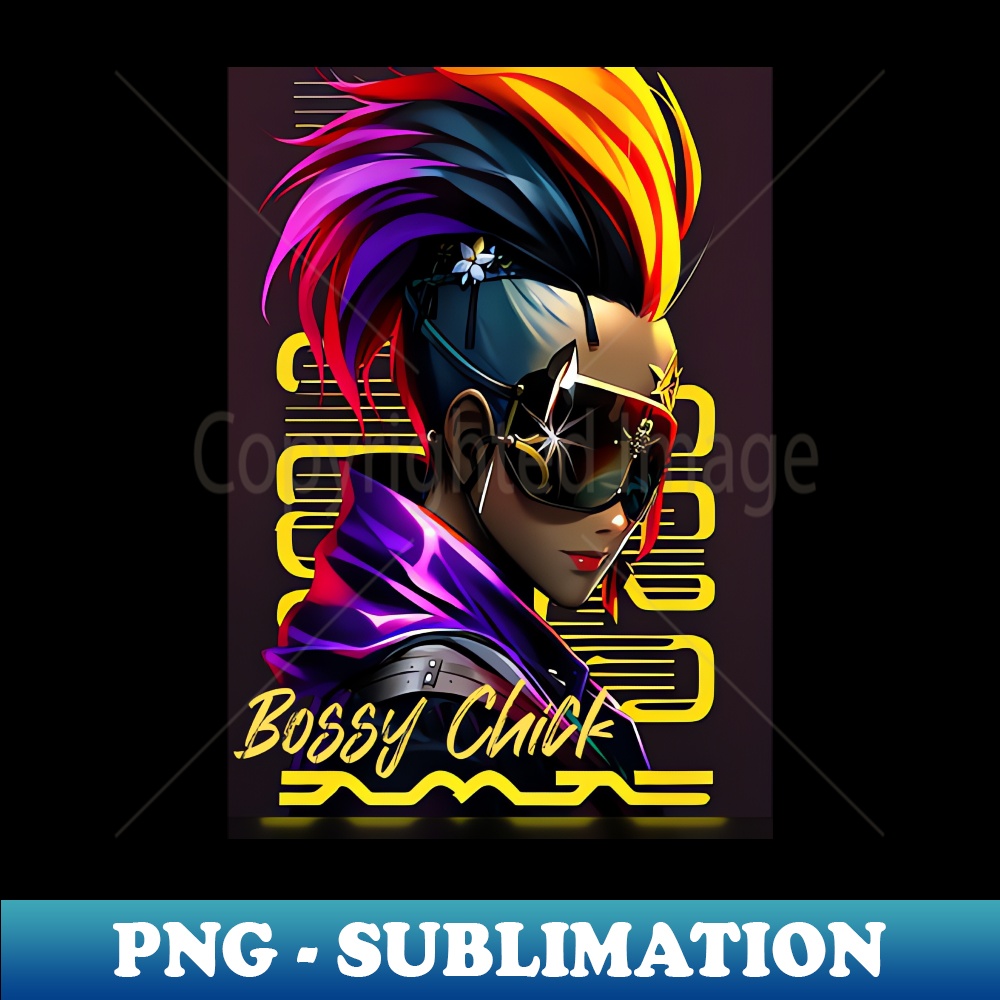 Bossy Chick punk hair huge shades girl - PNG Transparent Sub | Inspire ...