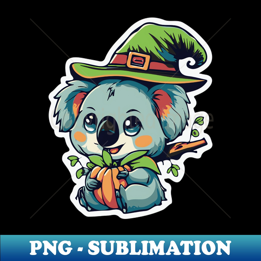 Cute Koala with Witch Hat and Pumpkin - Enchanting Halloween | Inspire ...