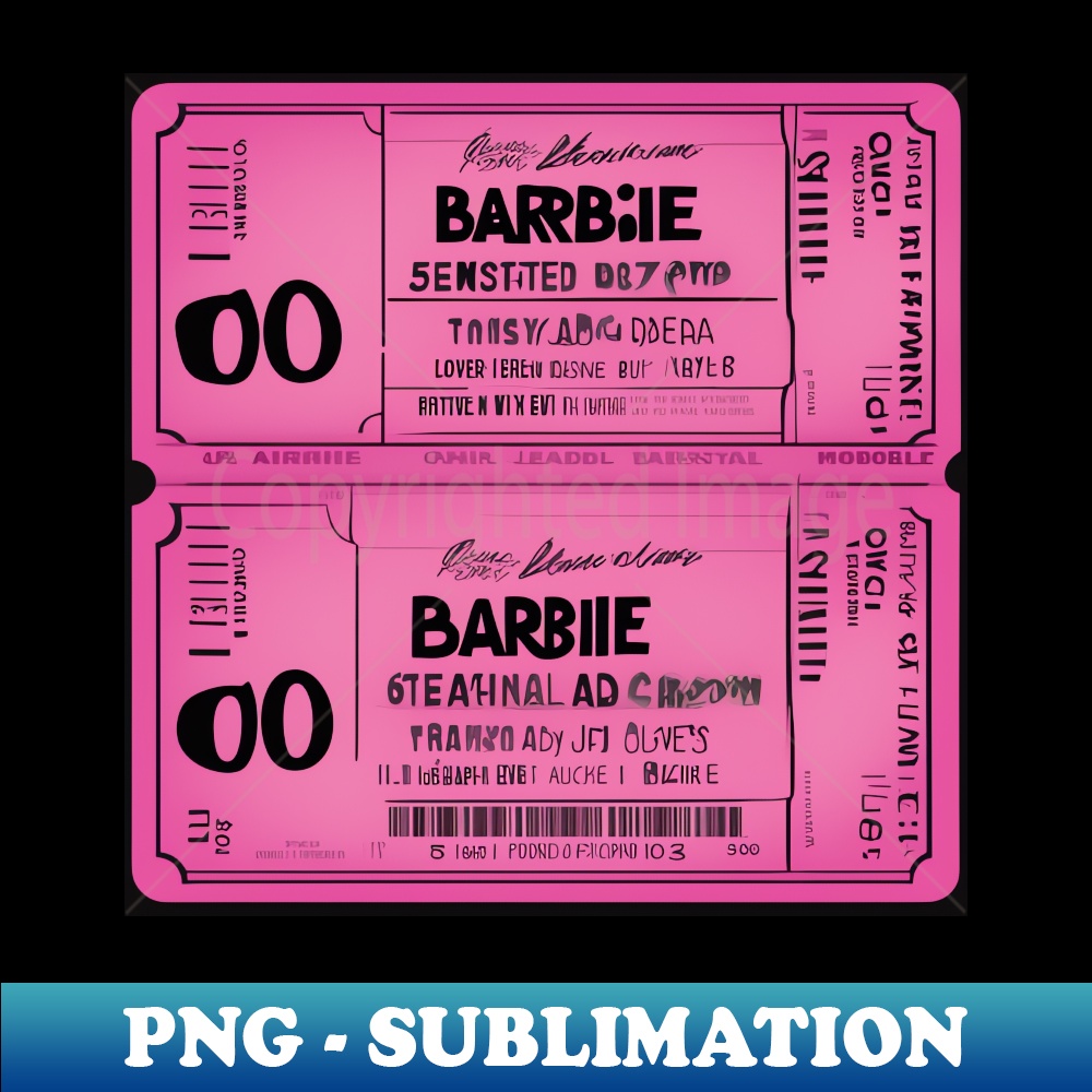 barbie pink movie ticket - Unique Sublimation PNG Download - | Inspire ...