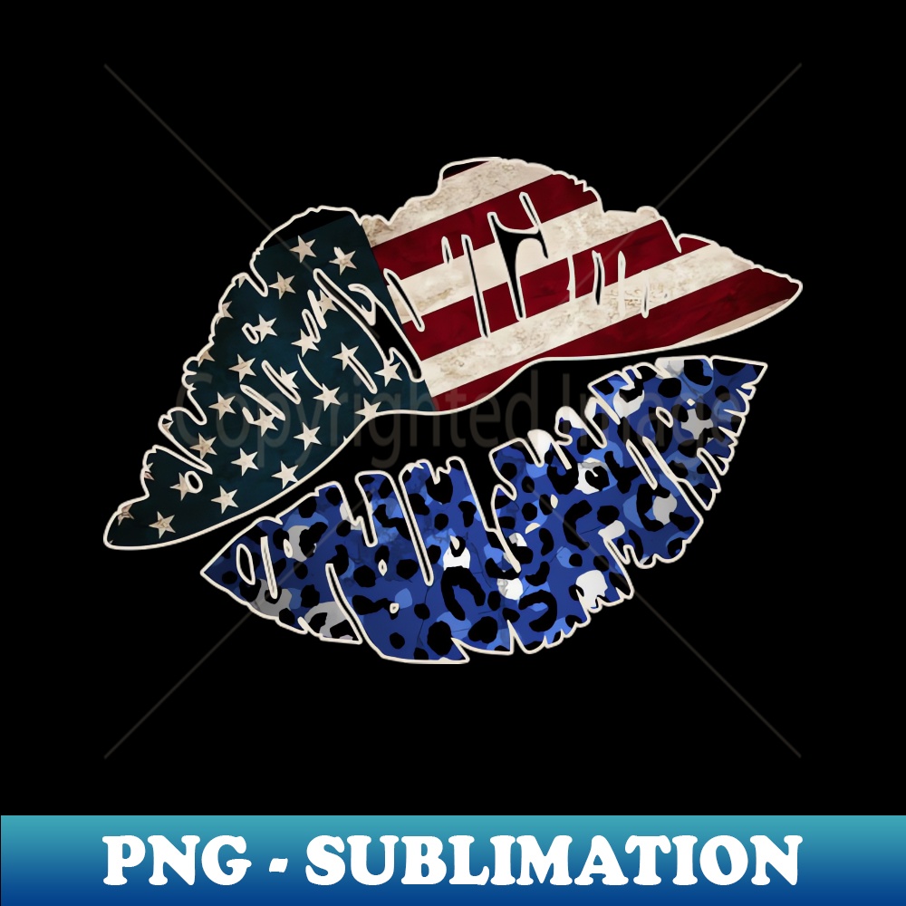Red White and Blue Lips - Modern Sublimation PNG File - Unle - Inspire ...