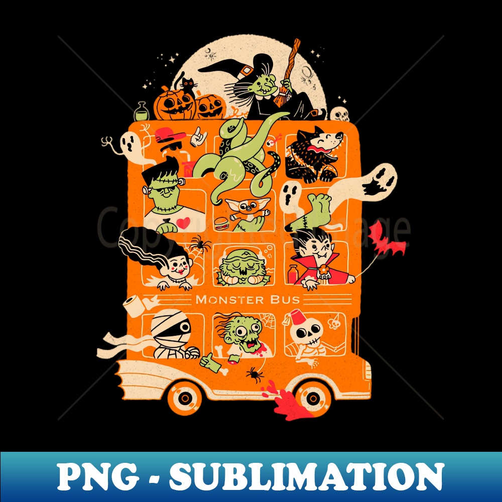 Spooky Bus - Creative Sublimation PNG Download - Stunning Su - Inspire ...
