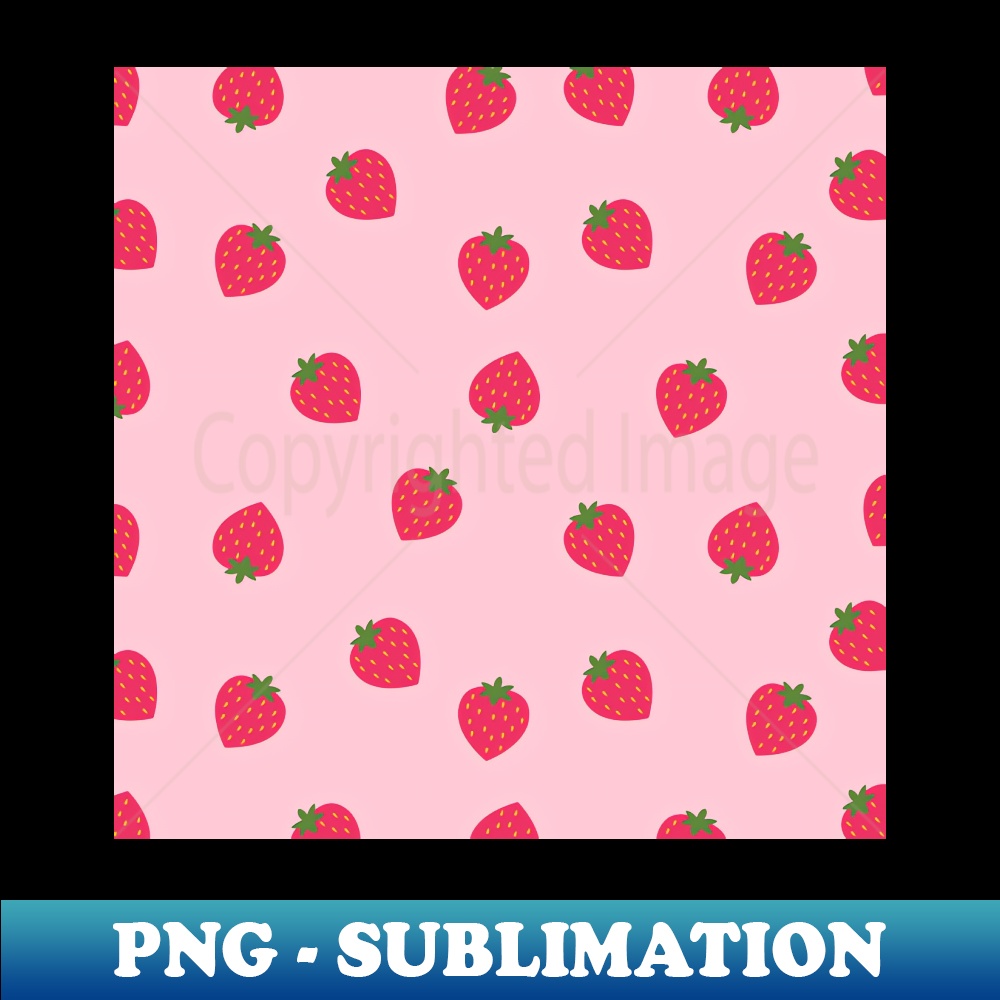 Cute Strawberry Strawberries Pattern Design - Retro PNG Subl | Inspire ...