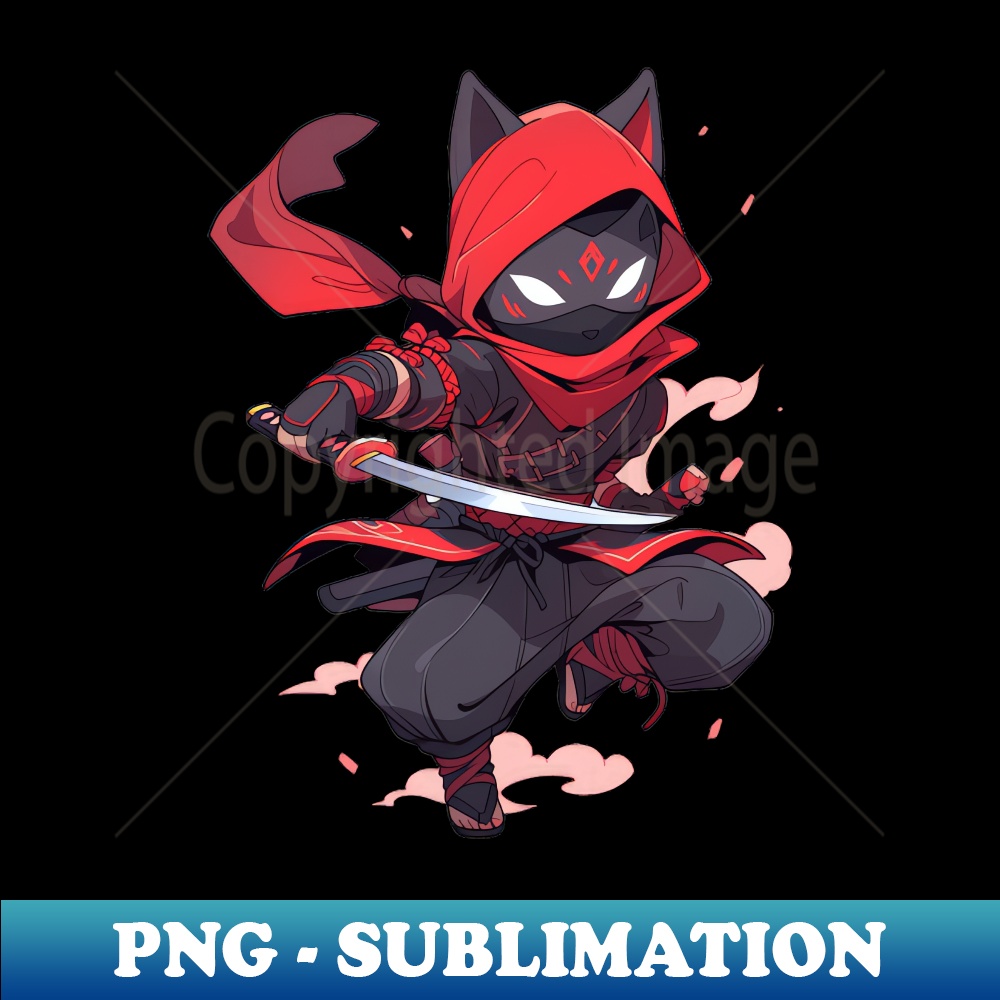 Ninja Shinobi Cat Hero - Premium PNG Sublimation File - Defy - Inspire ...