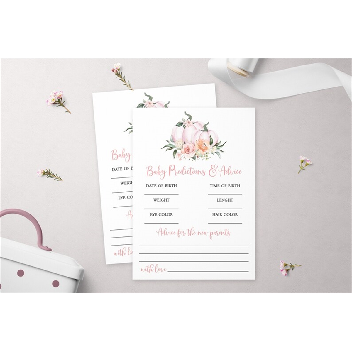 Pumpkin Baby Predictions & Advice Game, EDITABLE, Printable - Inspire ...