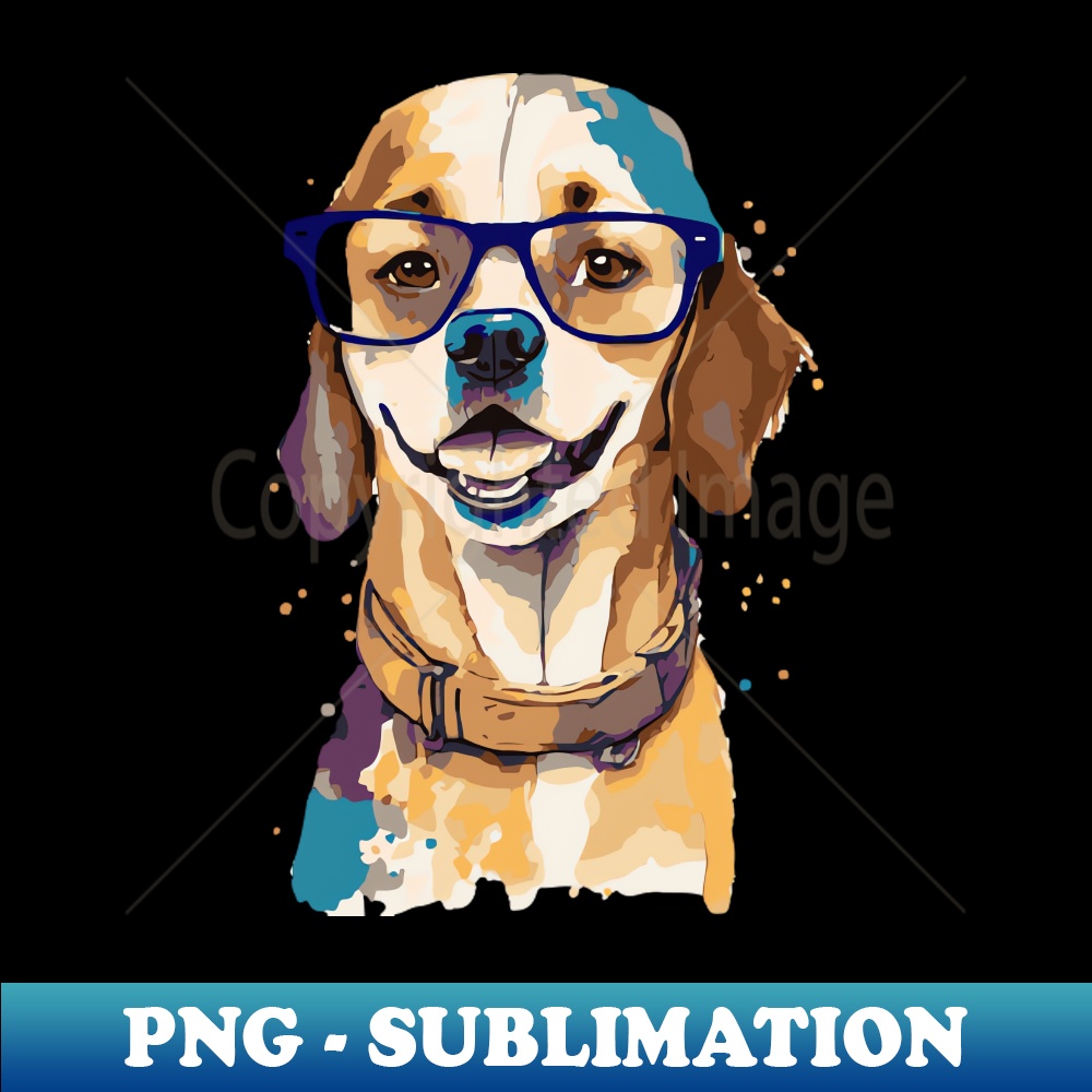 Funny drawing of a smart dog with glasses - Exclusive Sublim | Inspire ...