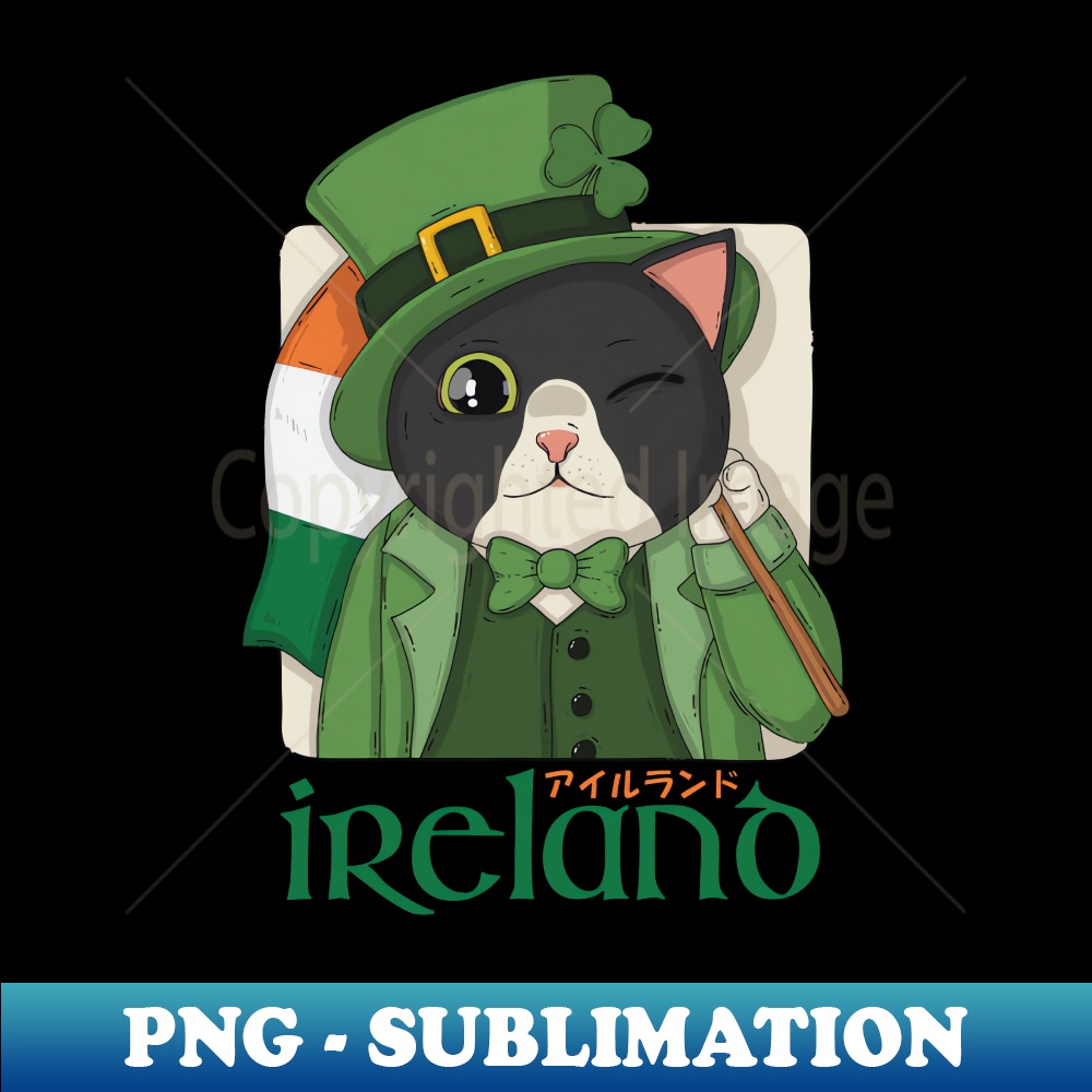 Ireland Tuxedo Cat - Instant Sublimation Digital Download - | Inspire ...
