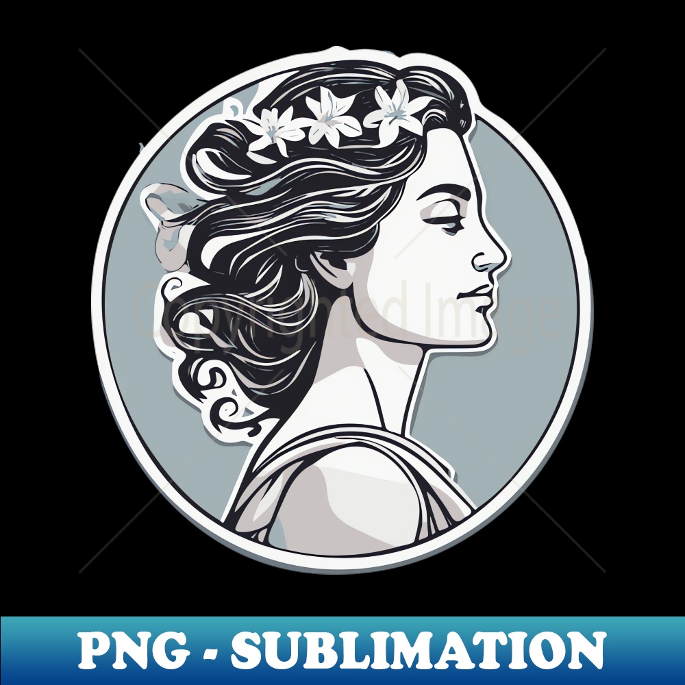 BicolorTricolor Illustration of a Female Greek Goddess - Div | Inspire ...