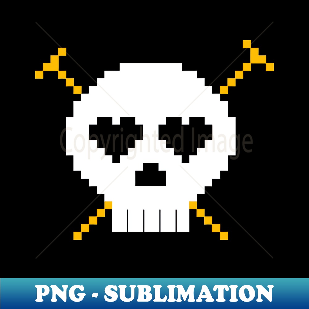Pixel Skull and Knitting Needles - Aesthetic Sublimation Dig | Inspire ...