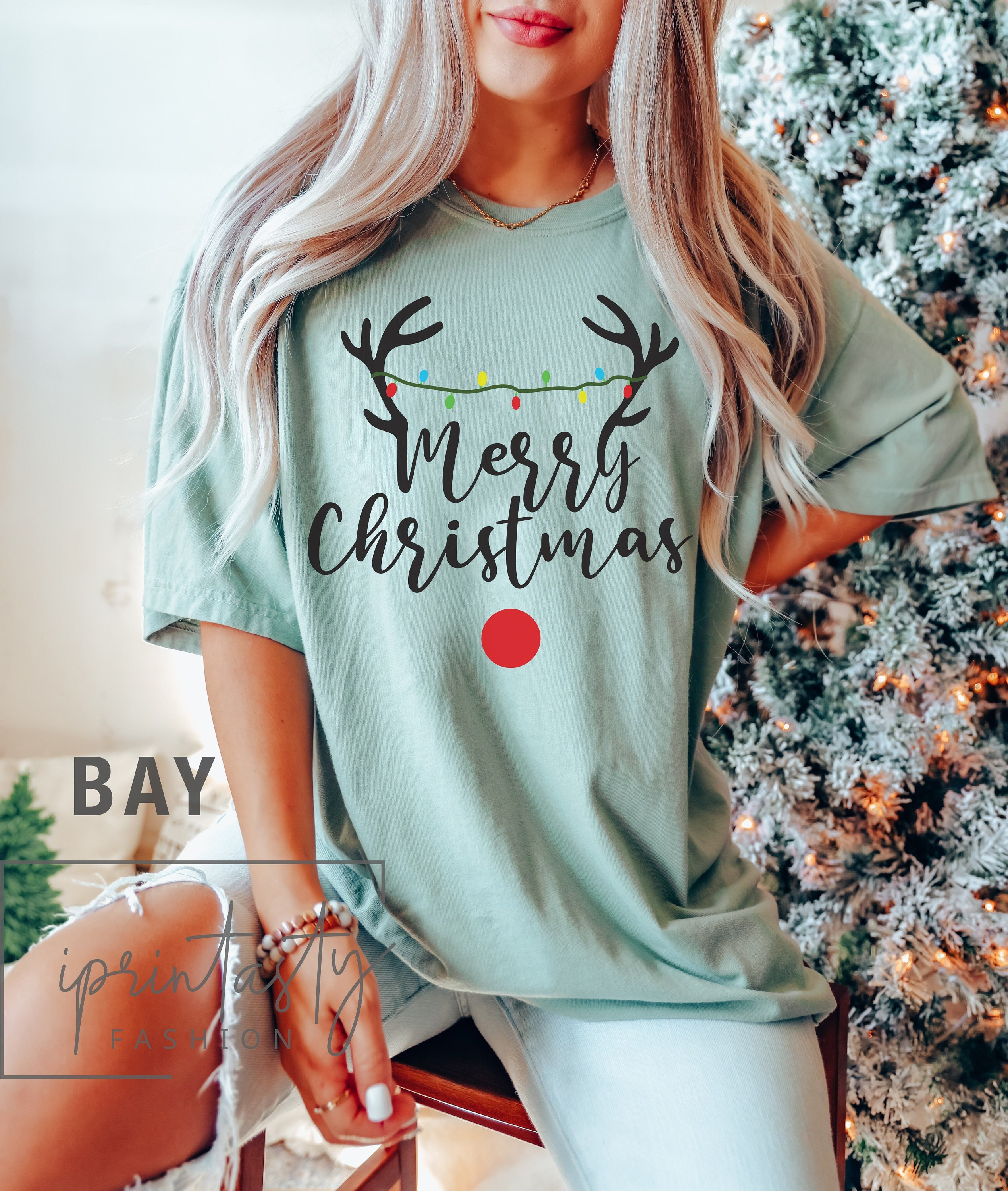 Reindeer Merry Christmast-shirt, cute christmas t-shirt, Rei - Inspire ...