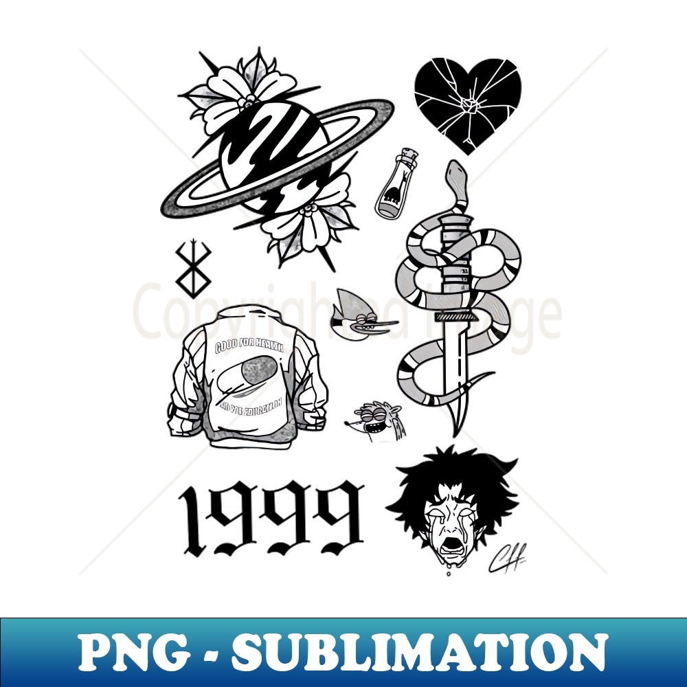 Tattoo Collage art - Signature Sublimation PNG File - Bring | Inspire ...