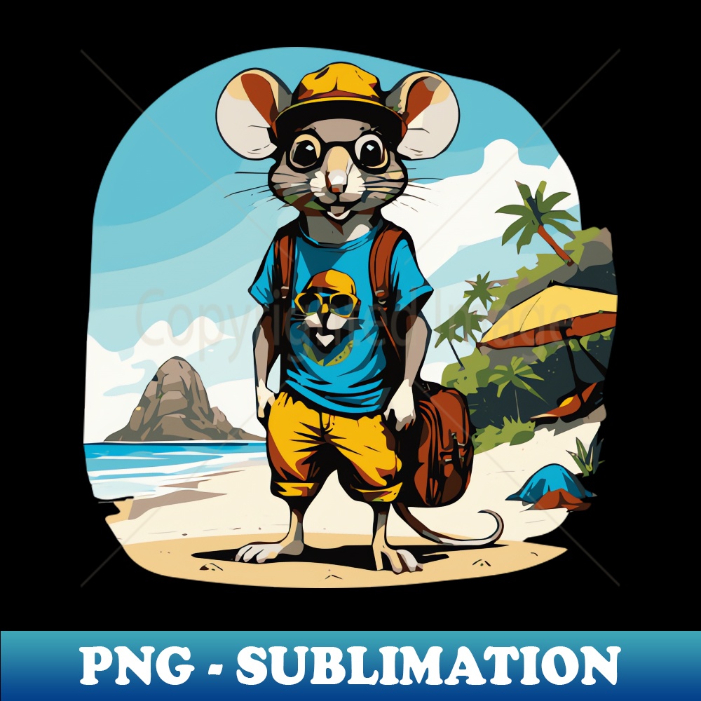 Stylish Mouse in Beach Attire - Professional Sublimation Dig | Inspire ...
