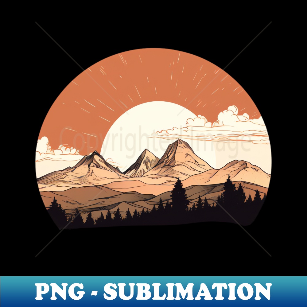 Sunset - PNG Transparent Sublimation Design - Unlock Vibrant | Inspire ...