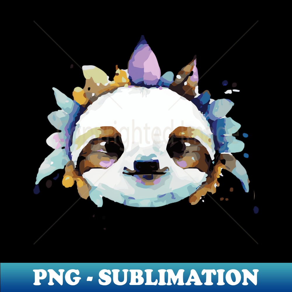 Colorful Watercolor Painting of a Native American Sloth Head | Inspire ...