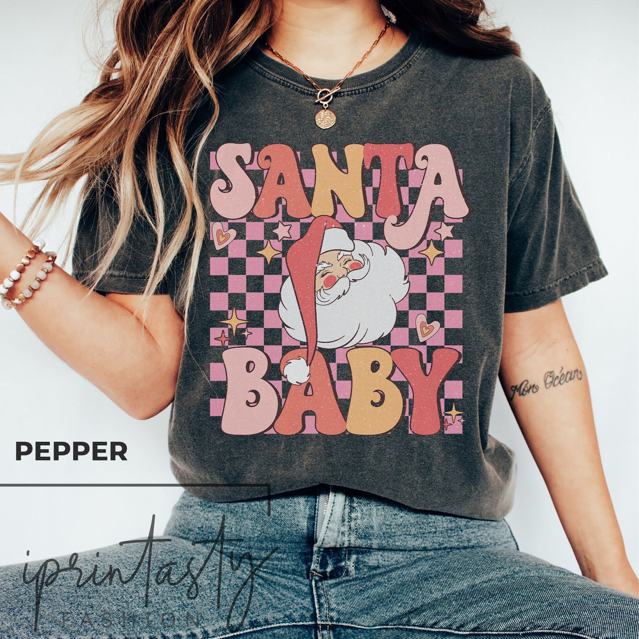Retro Santa Baby Shirt, Retro Christmas t-shirt, Christmas s | Inspire ...