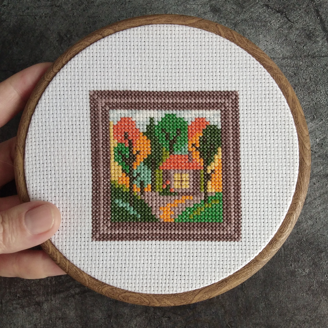 Cross stitch pattern Forest house, tiny cross stitch pattern | Inspire ...