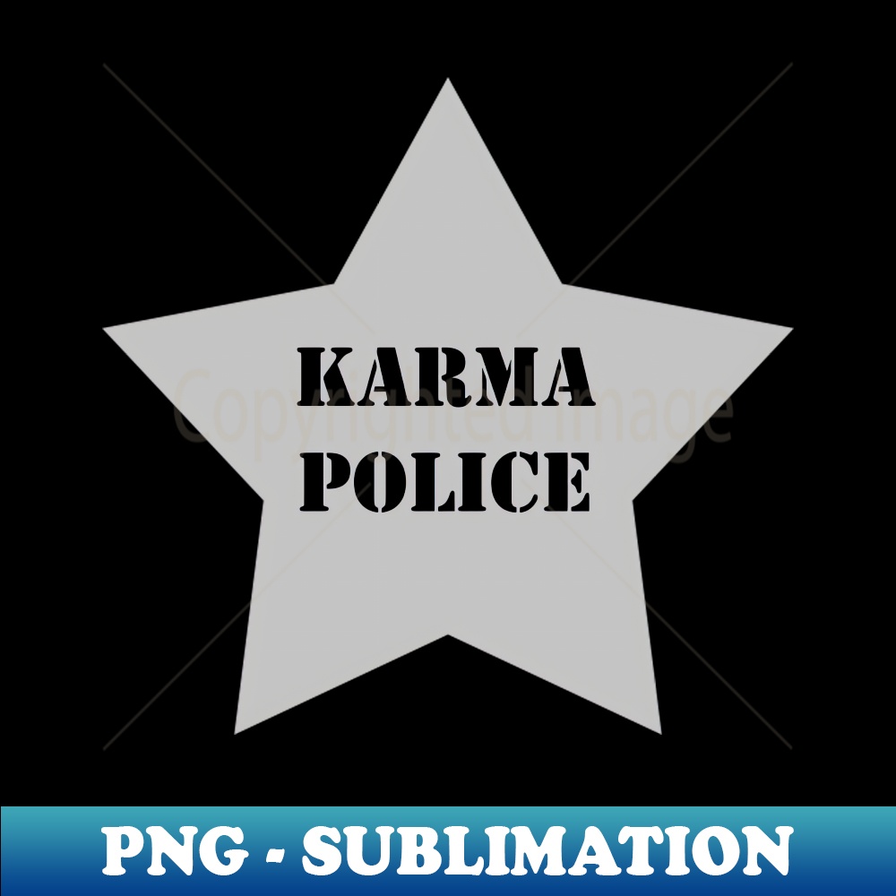 Karma Police star - PNG Transparent Sublimation Design - Per | Inspire ...