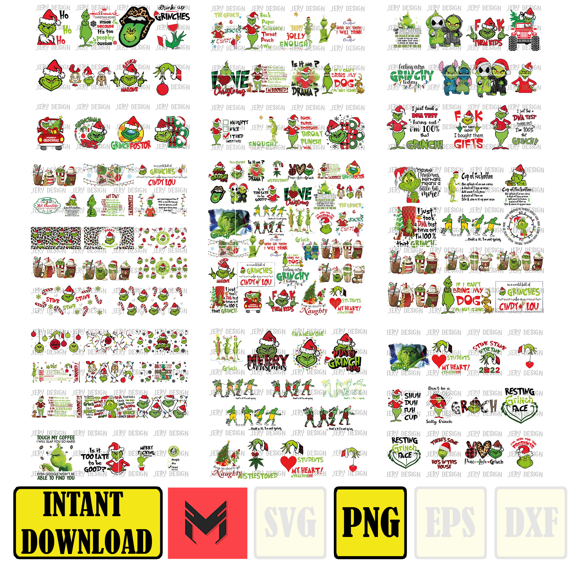 100 Files The Grinch Png Bundle, Merry Grinchmas Png, Retro | Inspire ...