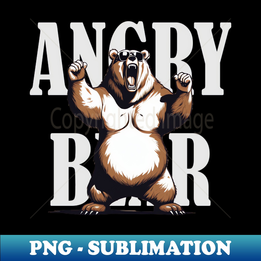 Brown bear is angry - PNG Transparent Sublimation Design - F | Inspire ...